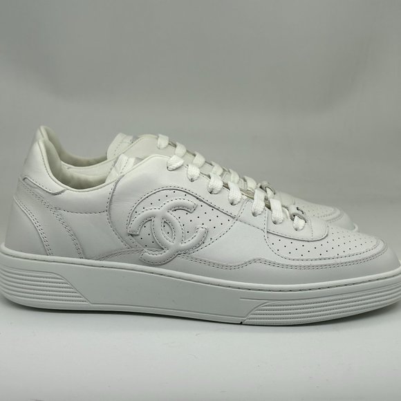 CHANEL | Shoes | Chanel 23a Leather Cc Sport Runner Lace Up Sneakers ...